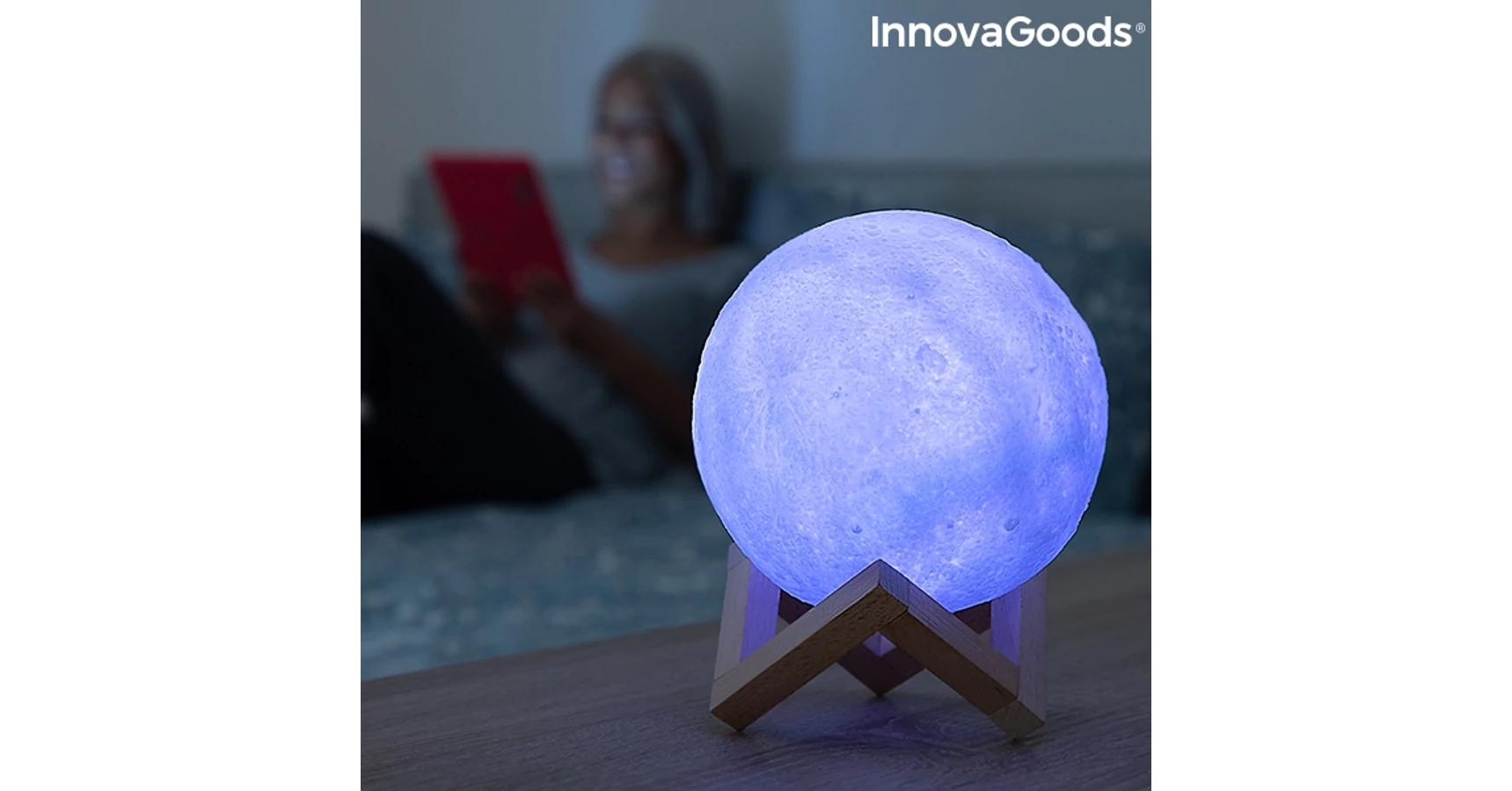 ÚJRATÖLTHETŐ LED HOLD LÁMPÁT MOONDY INNOVAGOODS - DiszkontMarket ...